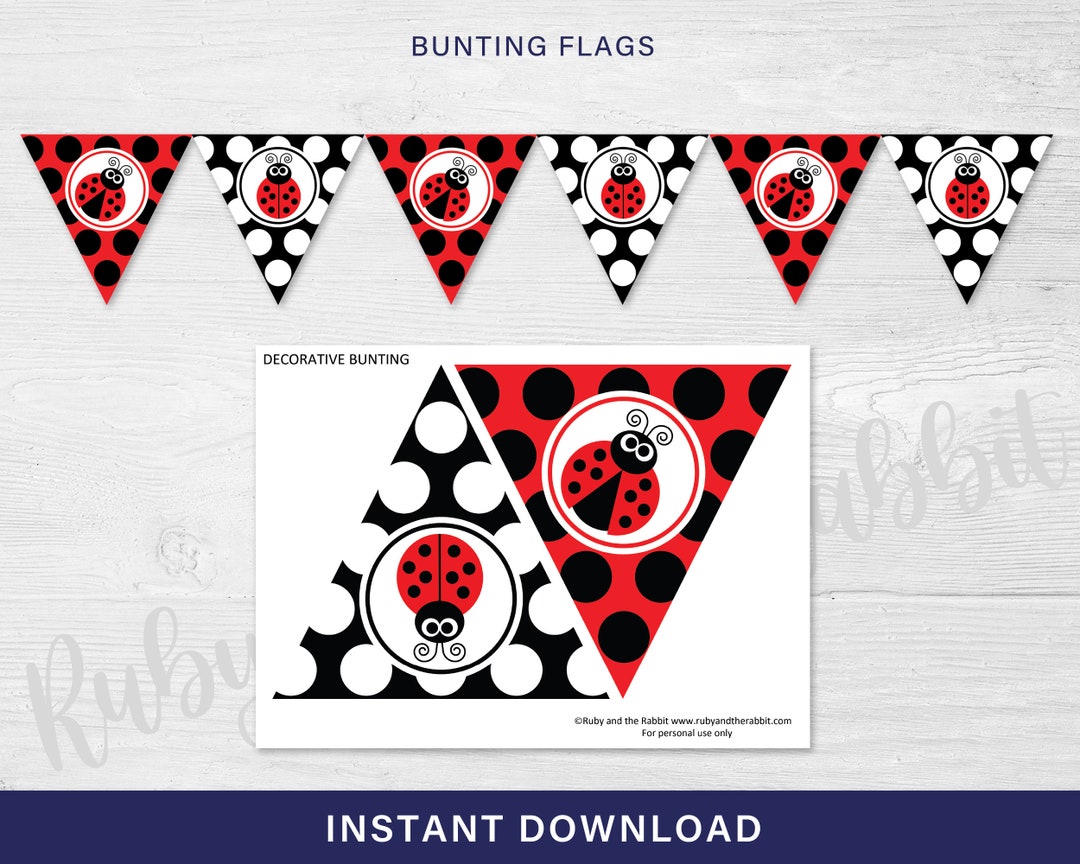 Ladybug Bunting Ladybug Party Ladybug Birthday Ladybug - Etsy