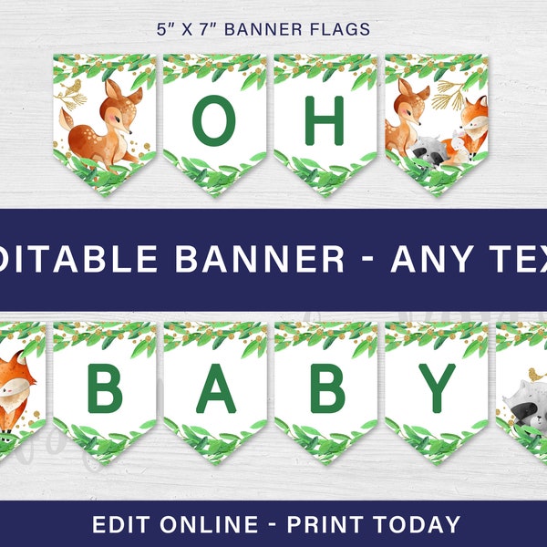 Woodland Bunting - Etsy