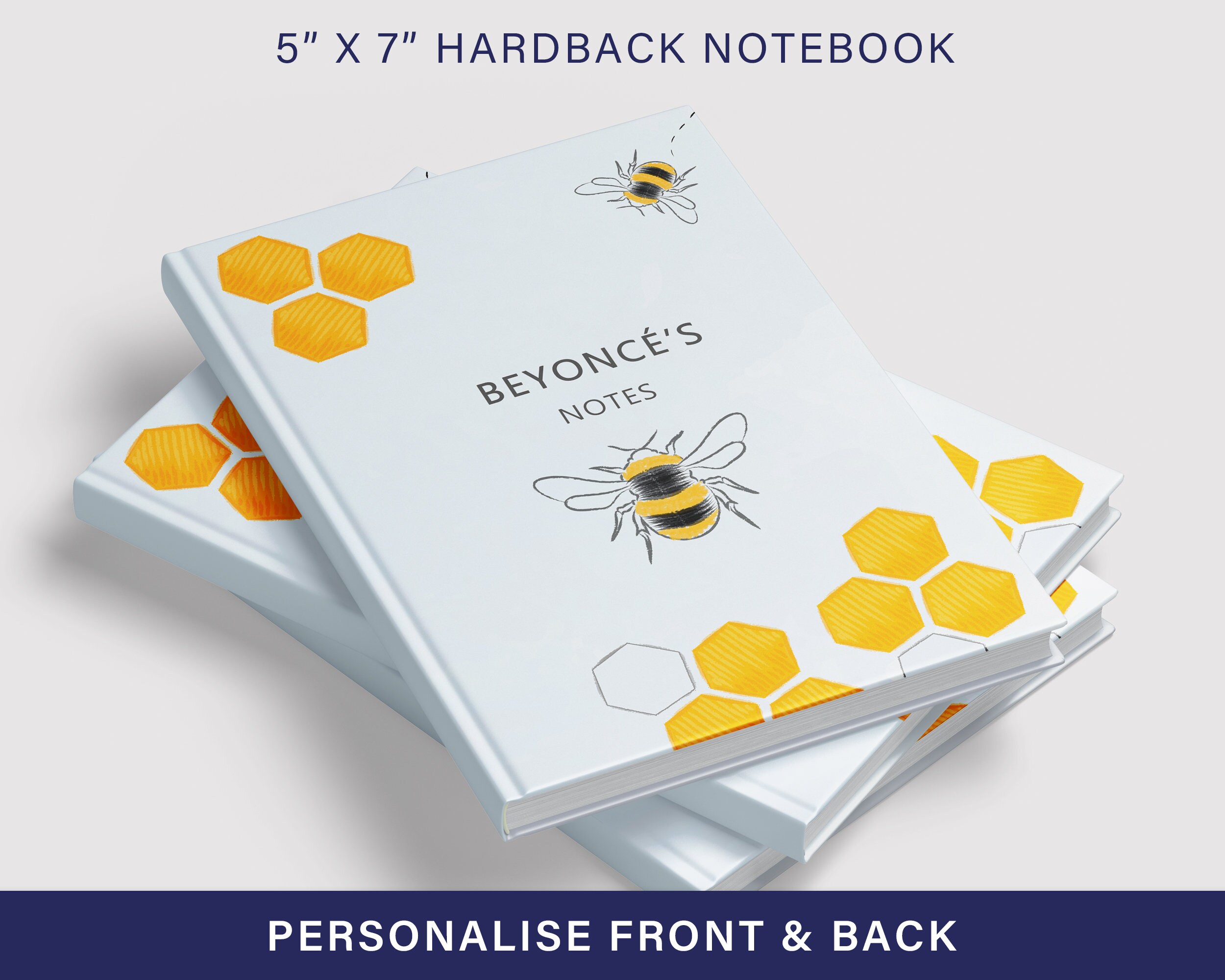 Personalised Bee Notebook Journal Bee Lover Gift Hardback - Etsy UK