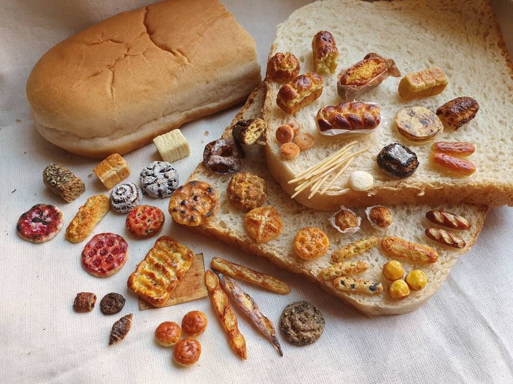Dolls & Miniatures Art & Collectibles Miniatures Miniature bread set ...