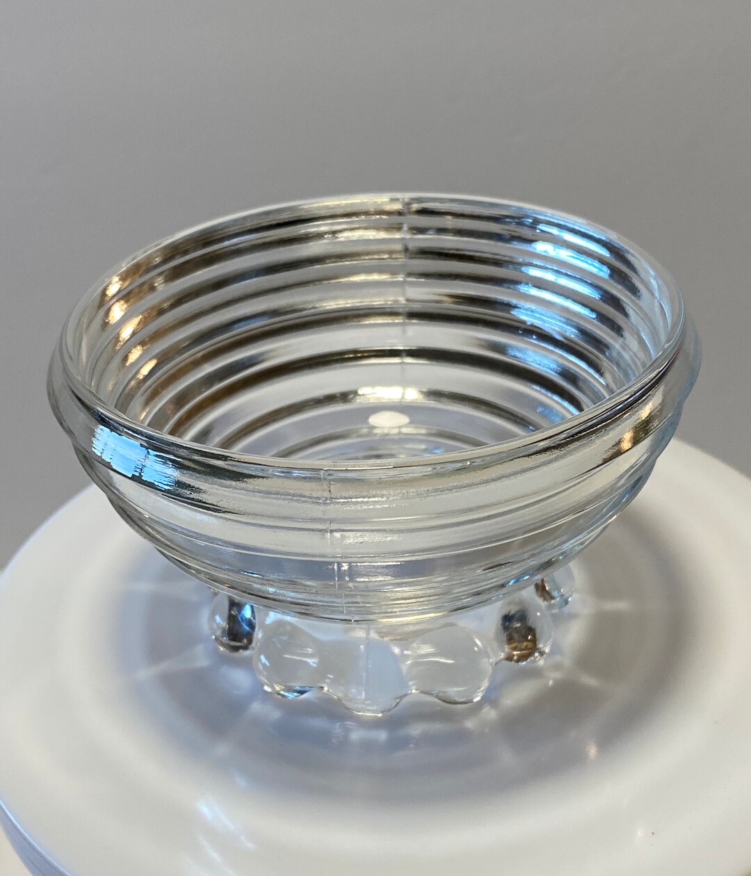 Anchor Hocking ~ MANHATTAN SHERBET CLEAR (bubble Foot) 1938-43 (2.25" X ...