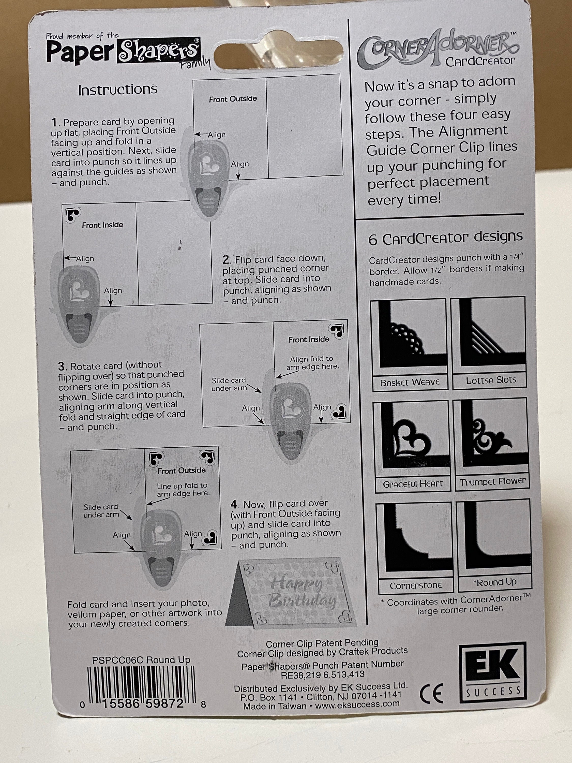EK Success Corner Adorner/card Creator round Up Punch PSPCC06C New - Etsy