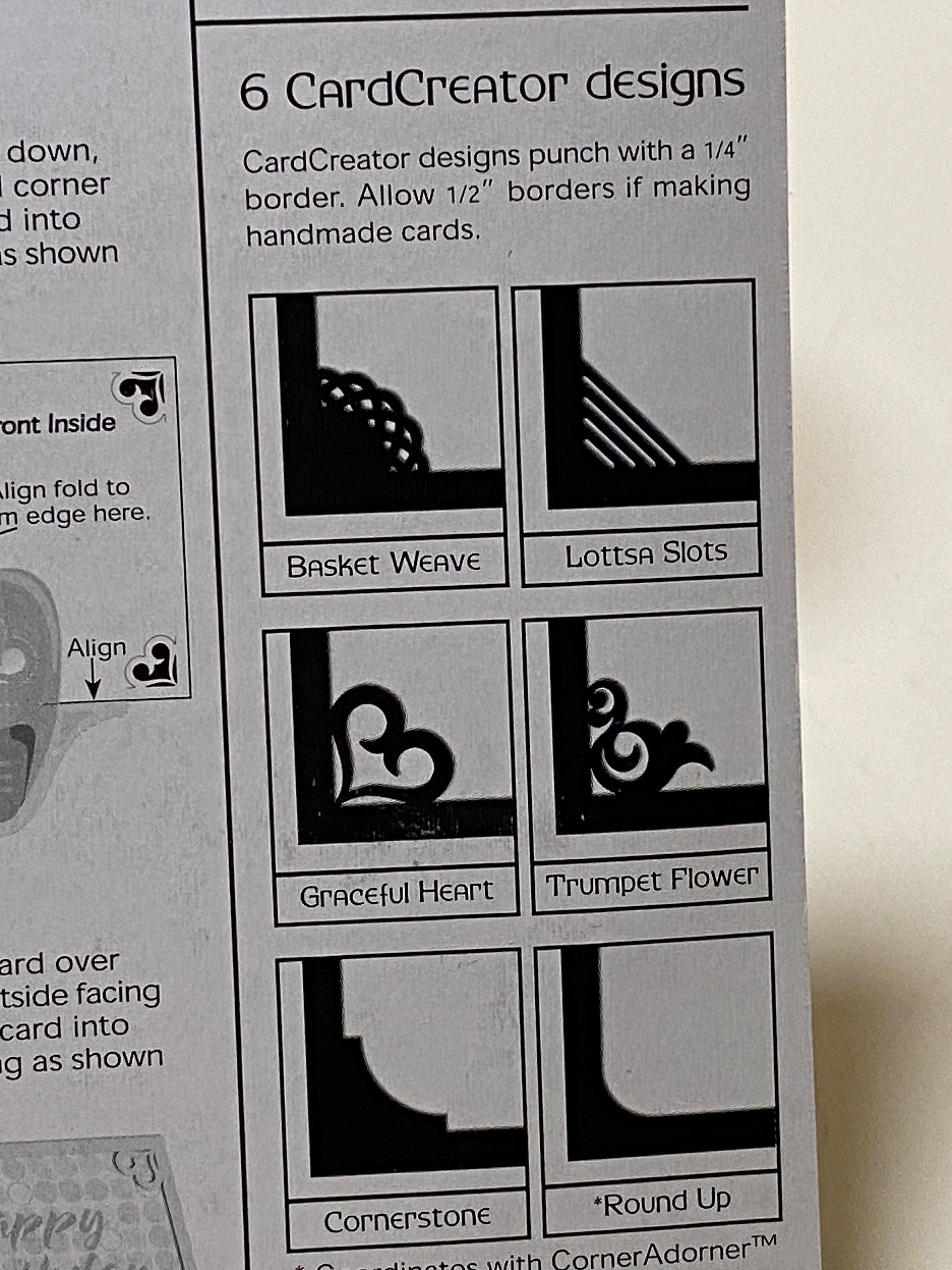 EK Success Corner Adorner/card Creator round Up Punch PSPCC06C New - Etsy