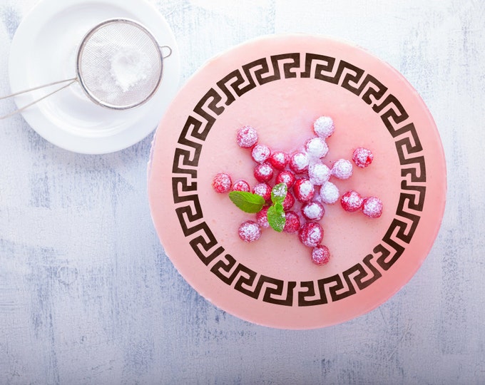 Roman Frame Graphic Round Stencil for Cake Decoration. Serial Number ...