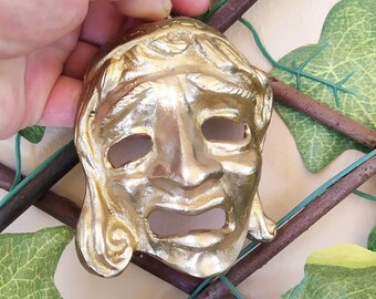 Bronze Handmade Greek Mask tragedy | Etsy