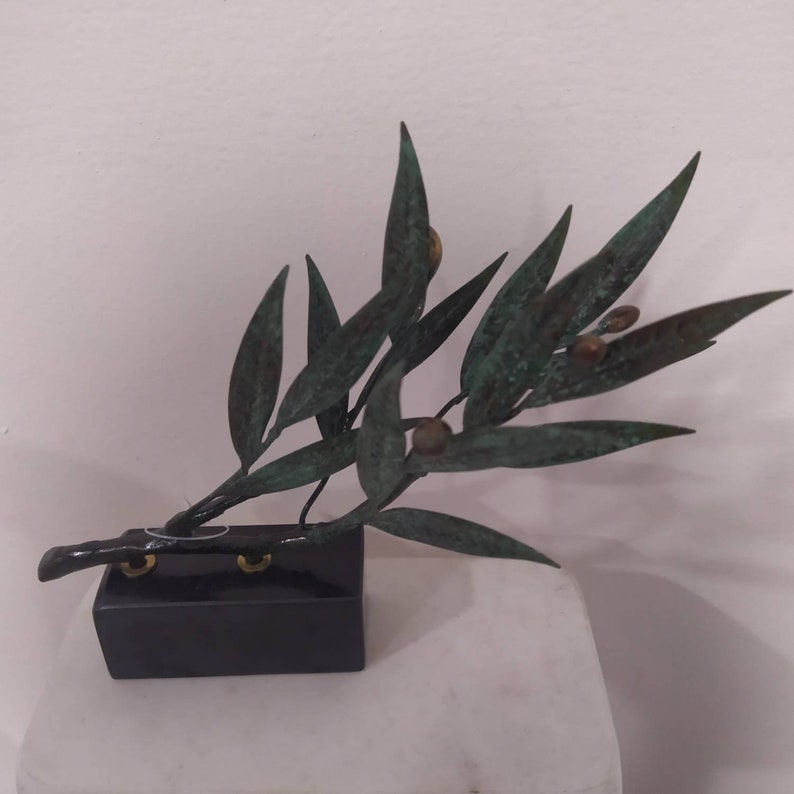 Bronze Casting Olive Branch on Marble Base - Etsy