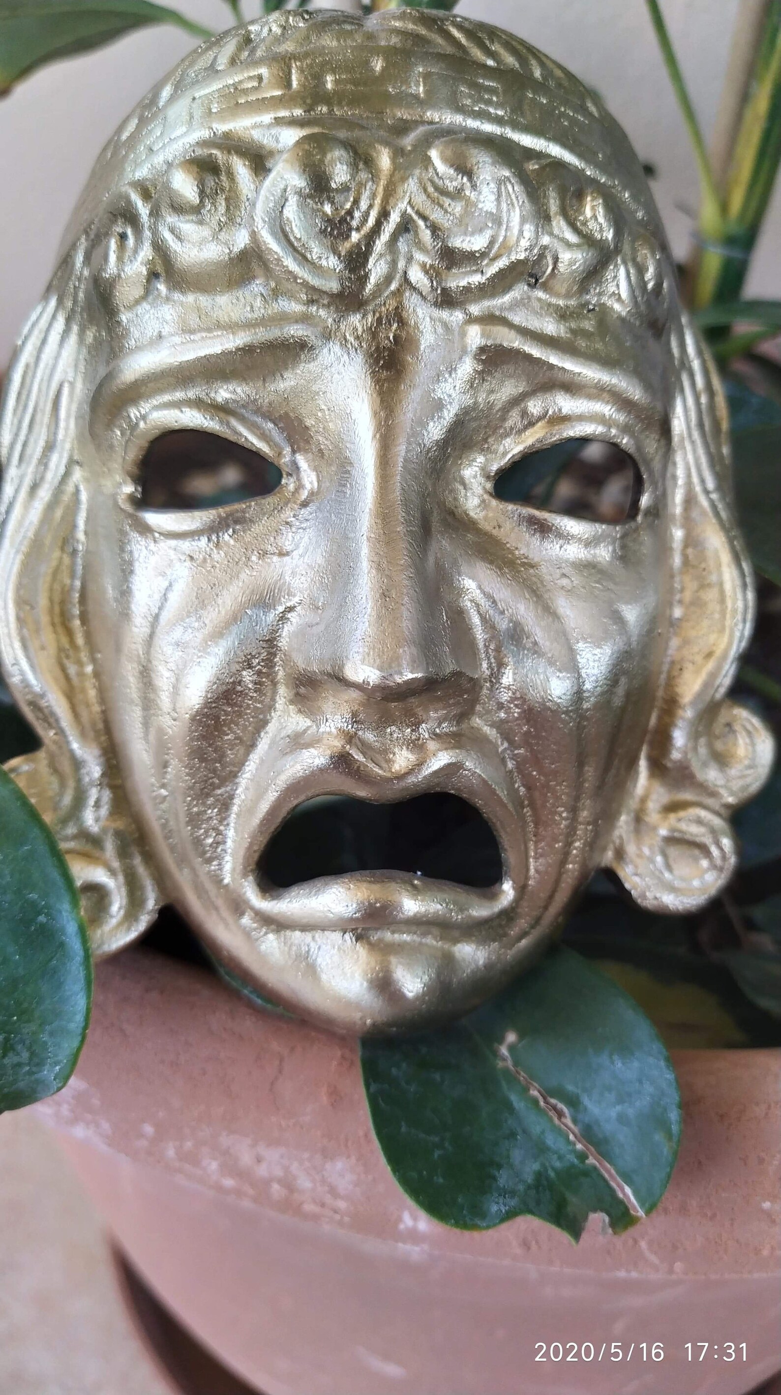 Bronze Handmade Greek Mask tragedy - Etsy