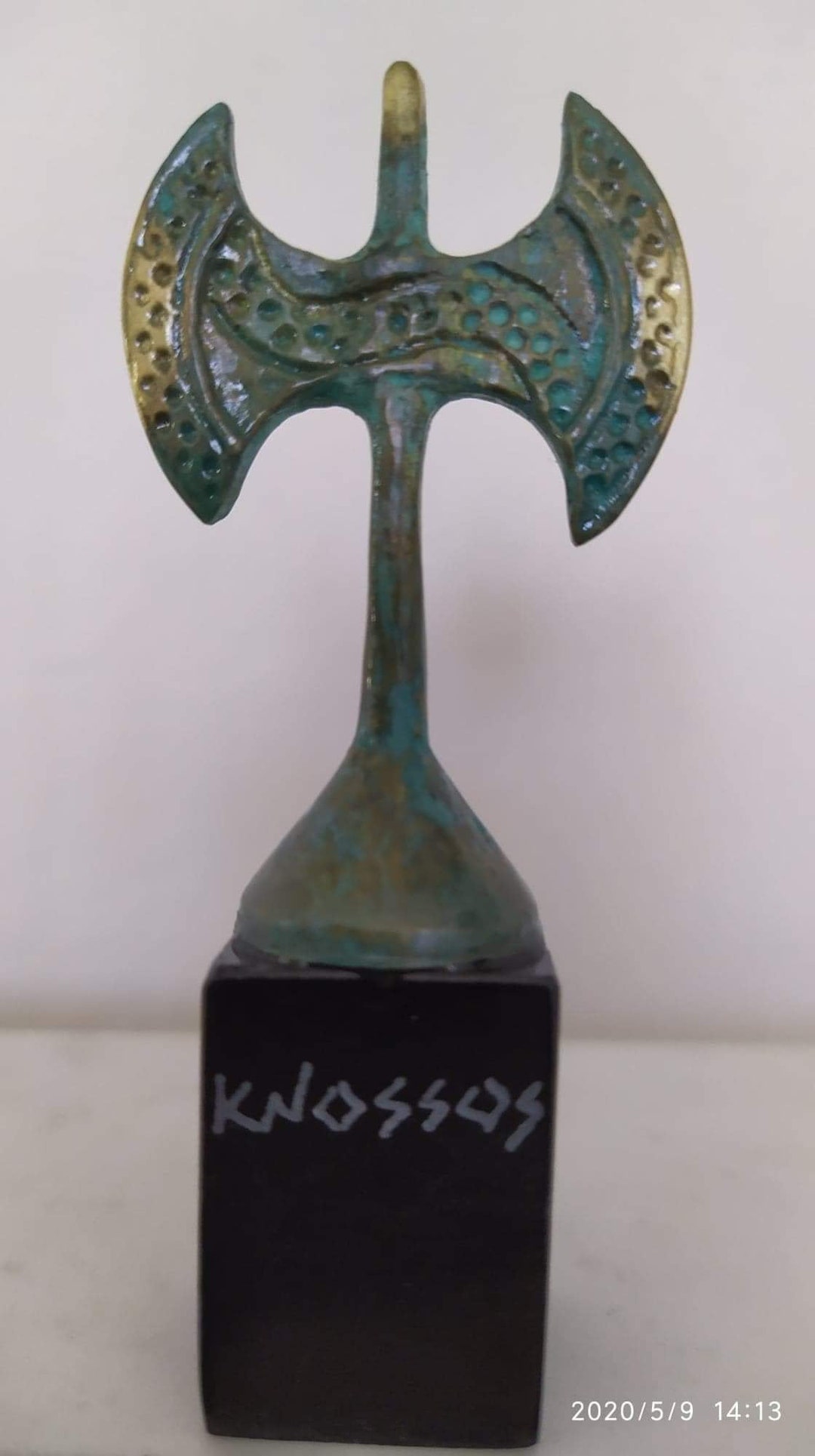 Bronze Mini Double-headed Axe minoan Lavrys on Marble Base - Etsy