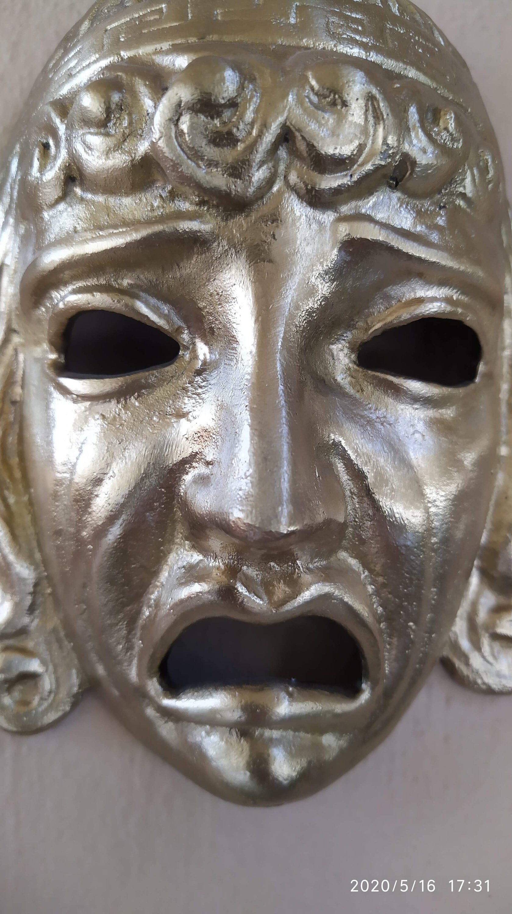 Bronze Handmade Greek Mask Tragedy | Etsy