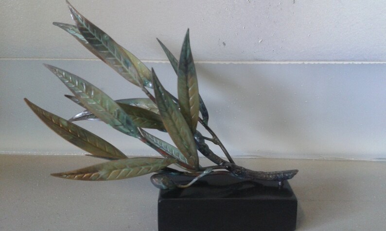 Bronze Casting Olive Branch on Marble Base - Etsy