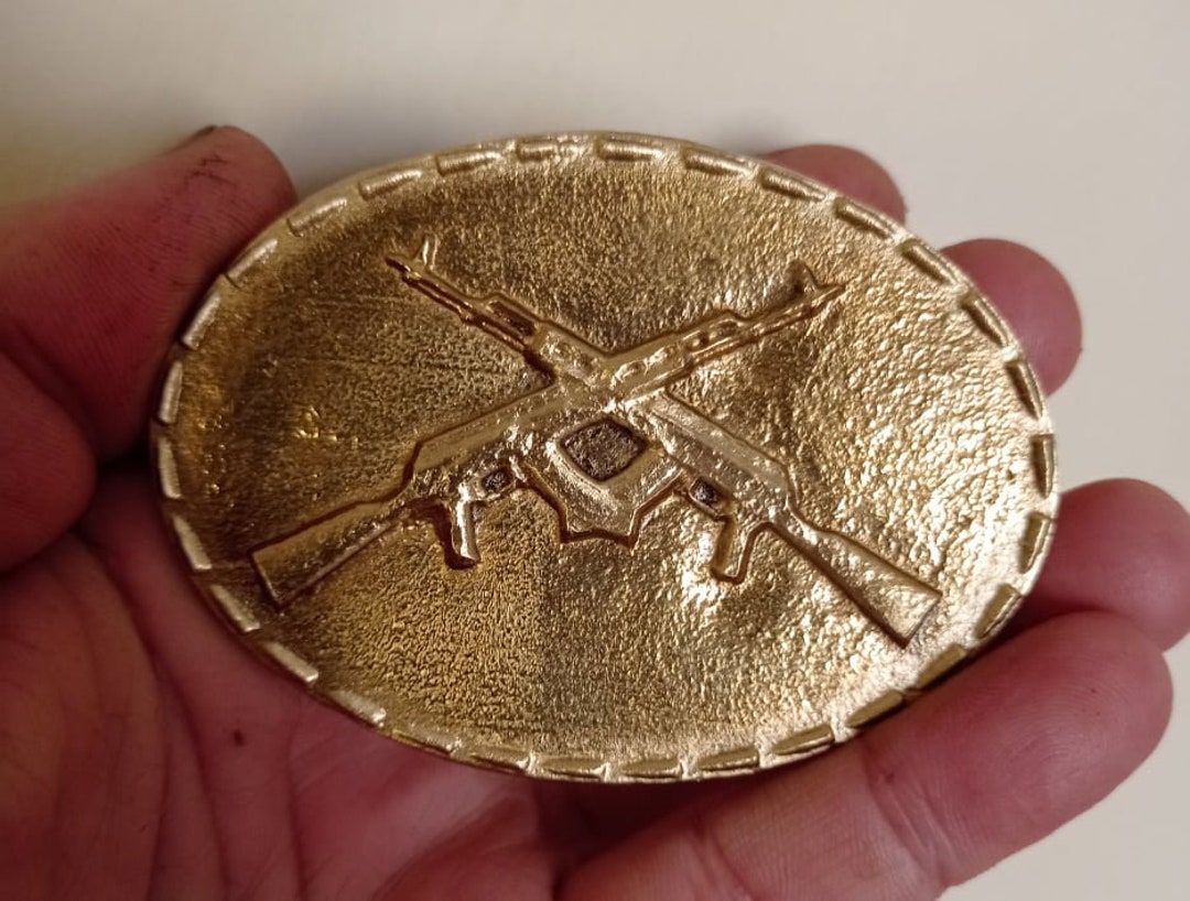 Bronze Handmade AK-47 Shaped Belt Buckle - Etsy