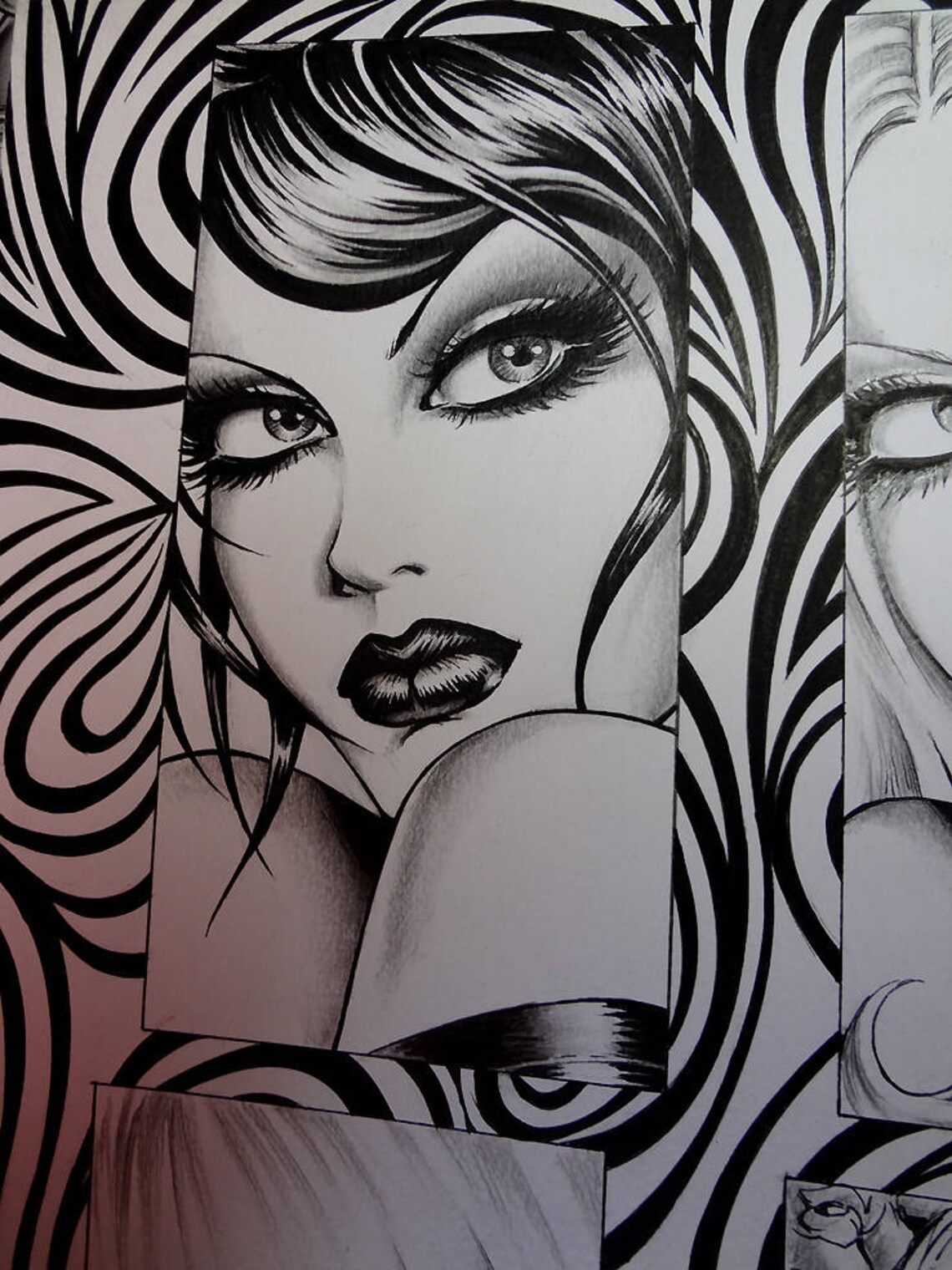 Original Nik Guerra Art Illustration / Magenta Charlotte - Etsy UK