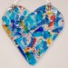 Large Fused Glass Heart - Etsy UK