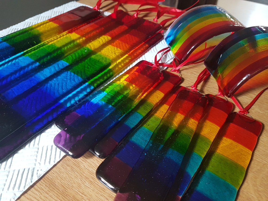 Fused Glass Rainbows and Lightcatchers - Etsy