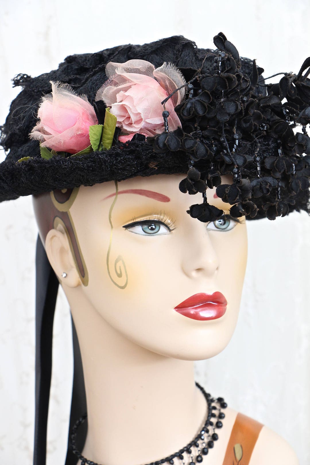 Authentic Antique Hat / 1900s Hat / Victorian / Edwardian / Wire Frame ...