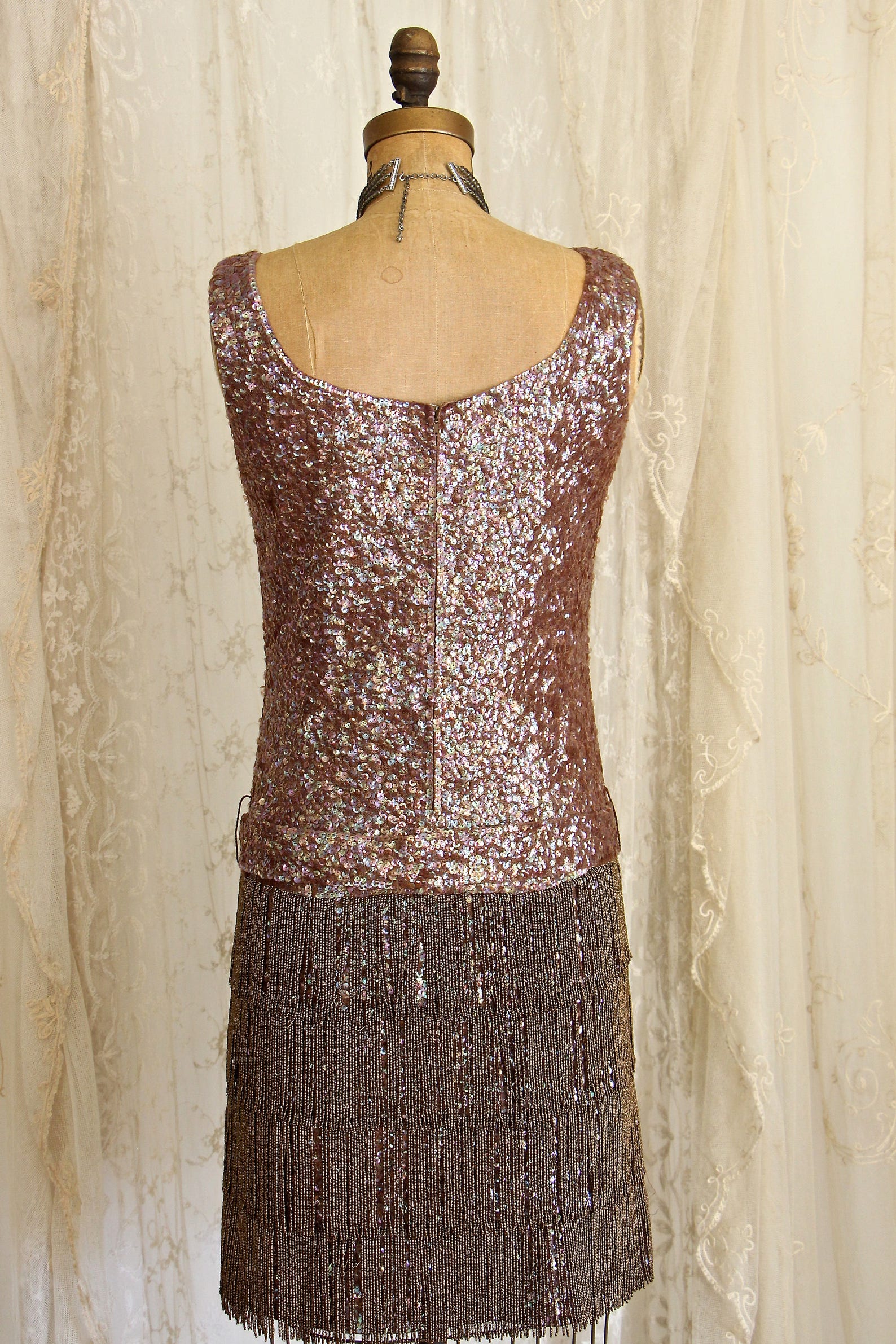 Exquisite Vintage Flapper Dress / Flapper Costume / Sequin - Etsy