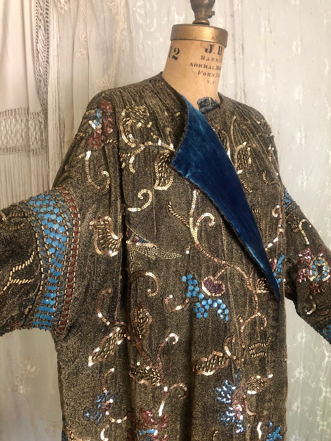 Authentic 1920s Opera Coat / Beaded Coat / Art Deco Coat / | Etsy