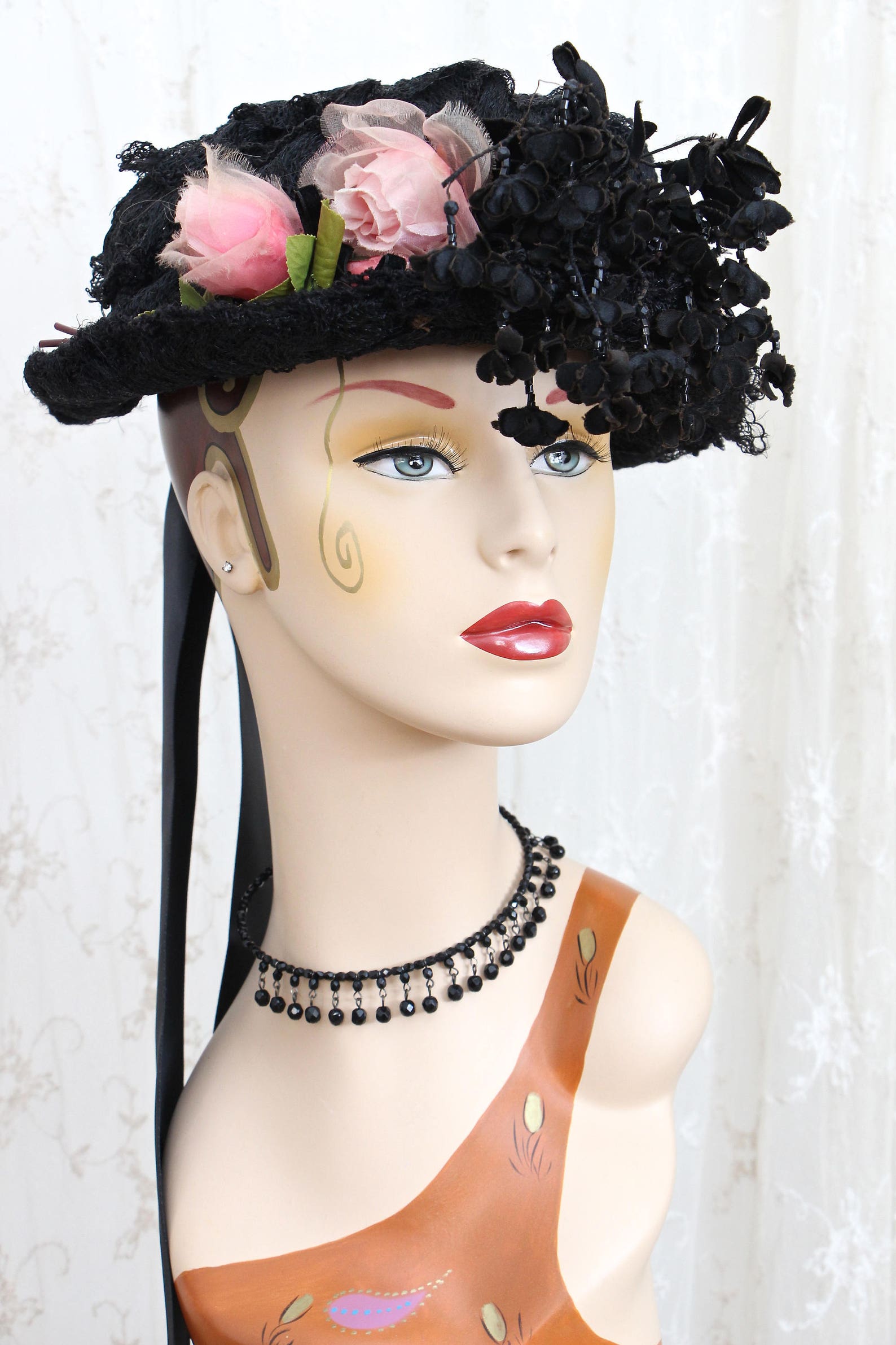 Authentic Antique Hat / 1900s Hat / Victorian / Edwardian / Wire Frame ...