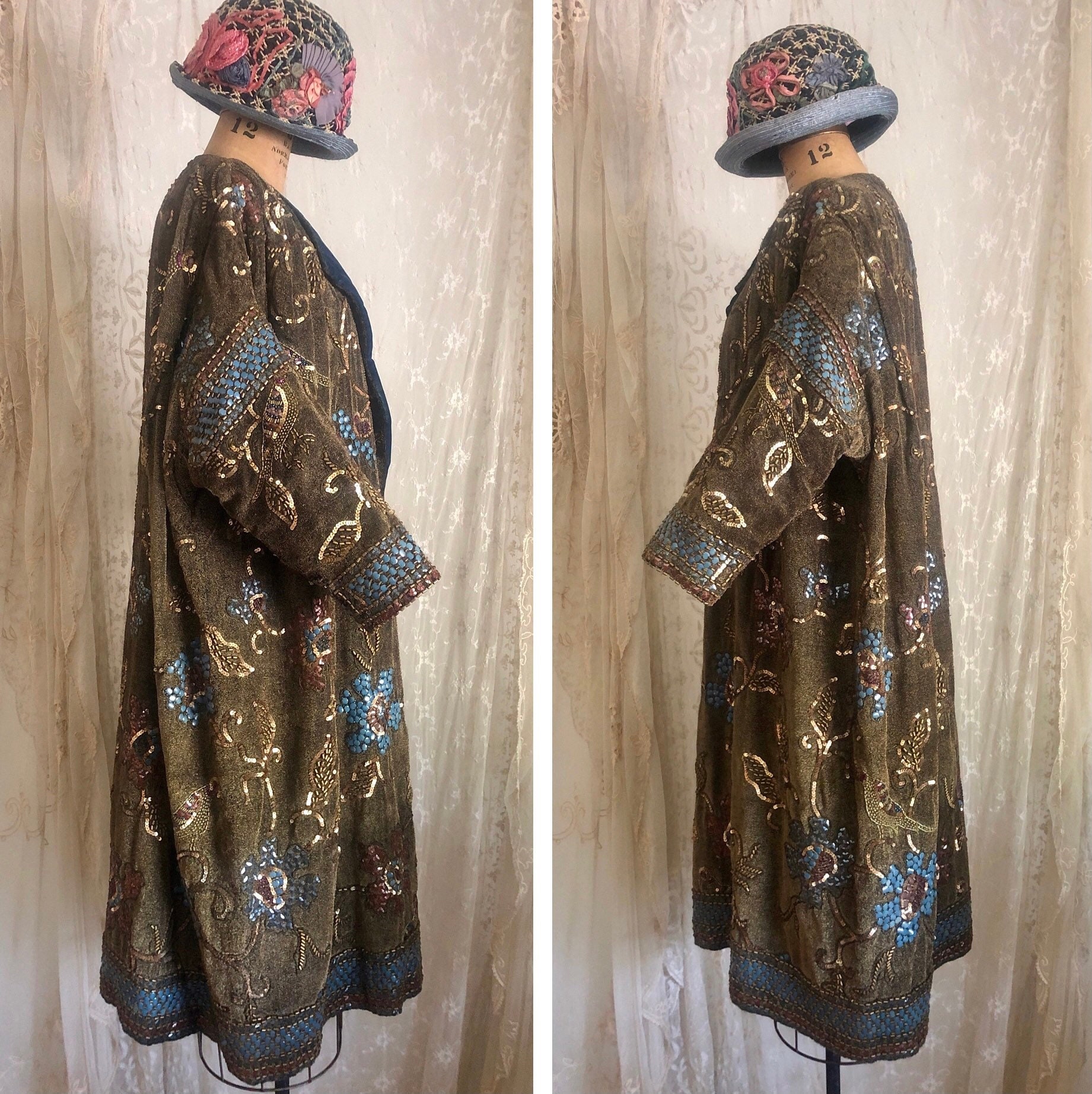 Authentic 1920s Opera Coat / Beaded Coat / Art Deco Coat / | Etsy