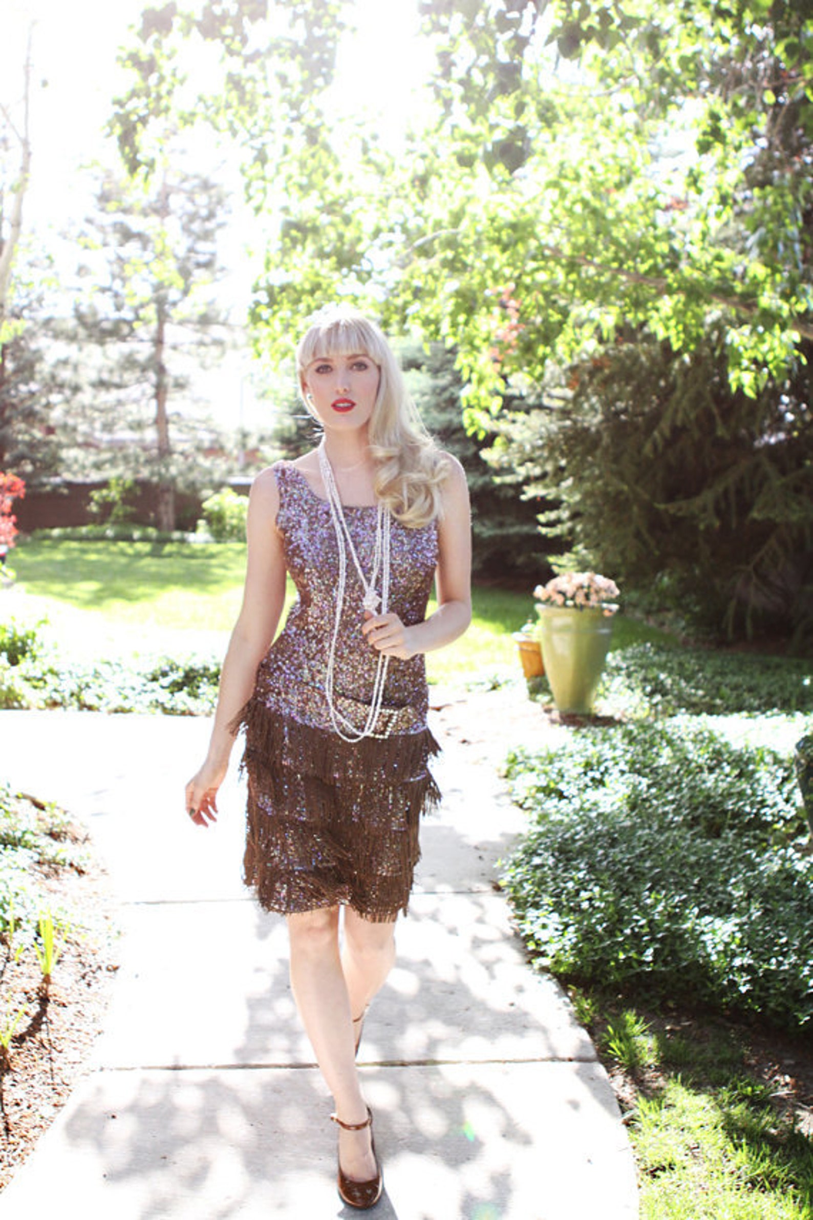 Exquisite Vintage Flapper Dress / Flapper Costume / Sequin - Etsy