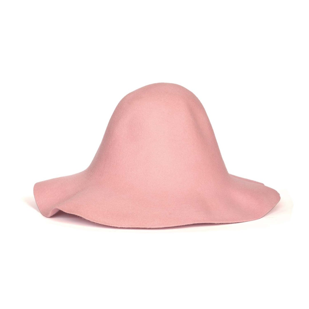 BABY PINK Capeline Wool Felt Semi-capeline Millinery Hat - Etsy