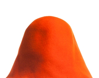 Orange Felt Hat | Etsy