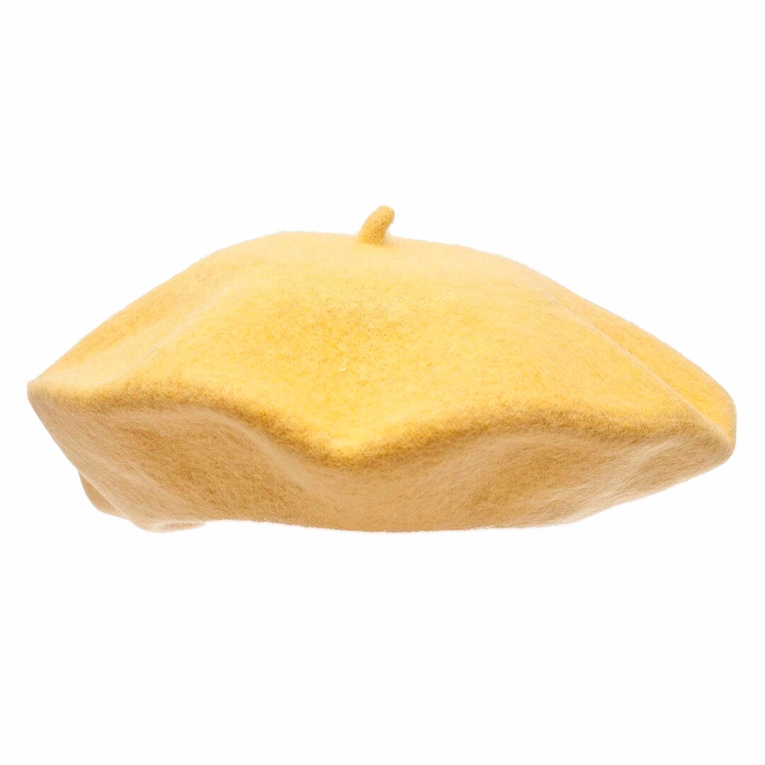 MUSTARD BERET With Cabillou 100% Wool French Style NEW Color - Etsy