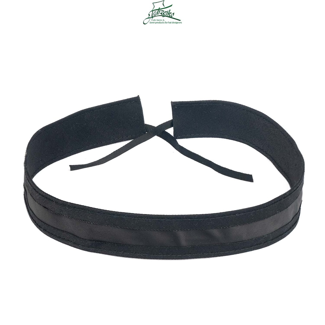 Cotton Hat Tape With Regulation Sweatband 30mm BLACK Millinery - Etsy