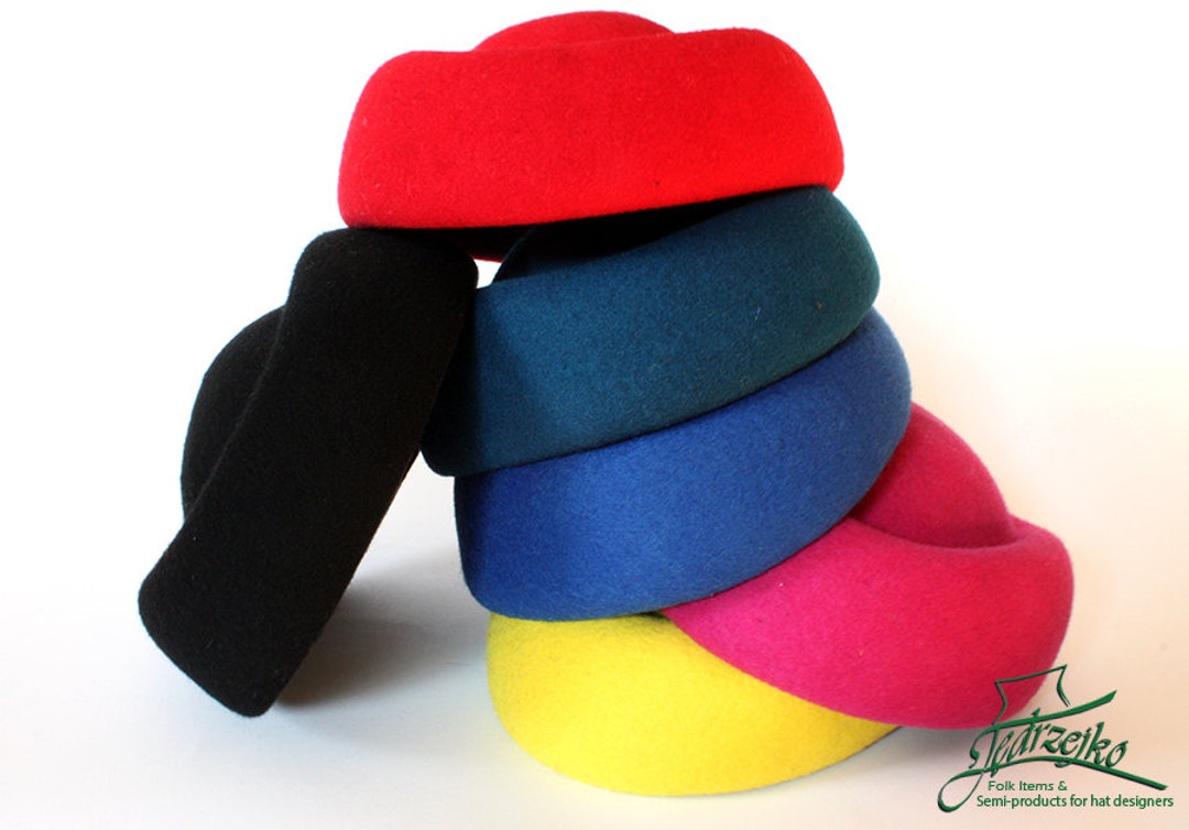 Fascinator Hat 100% Wool Pillbox Base Millinery 6 Colors - Etsy