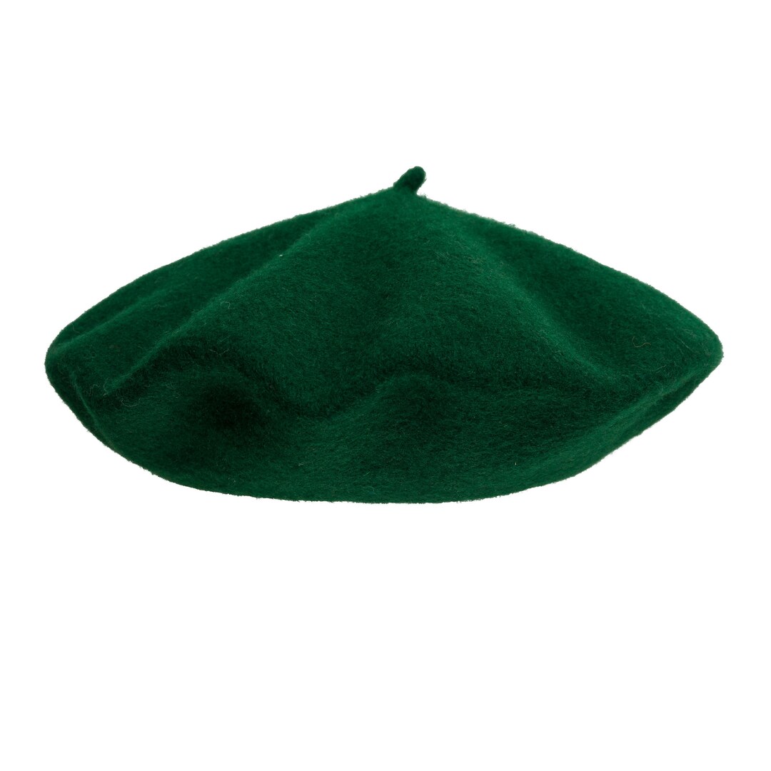 BOTTLE GREEN BERET With Cabillou 100% Wool French Style - Etsy