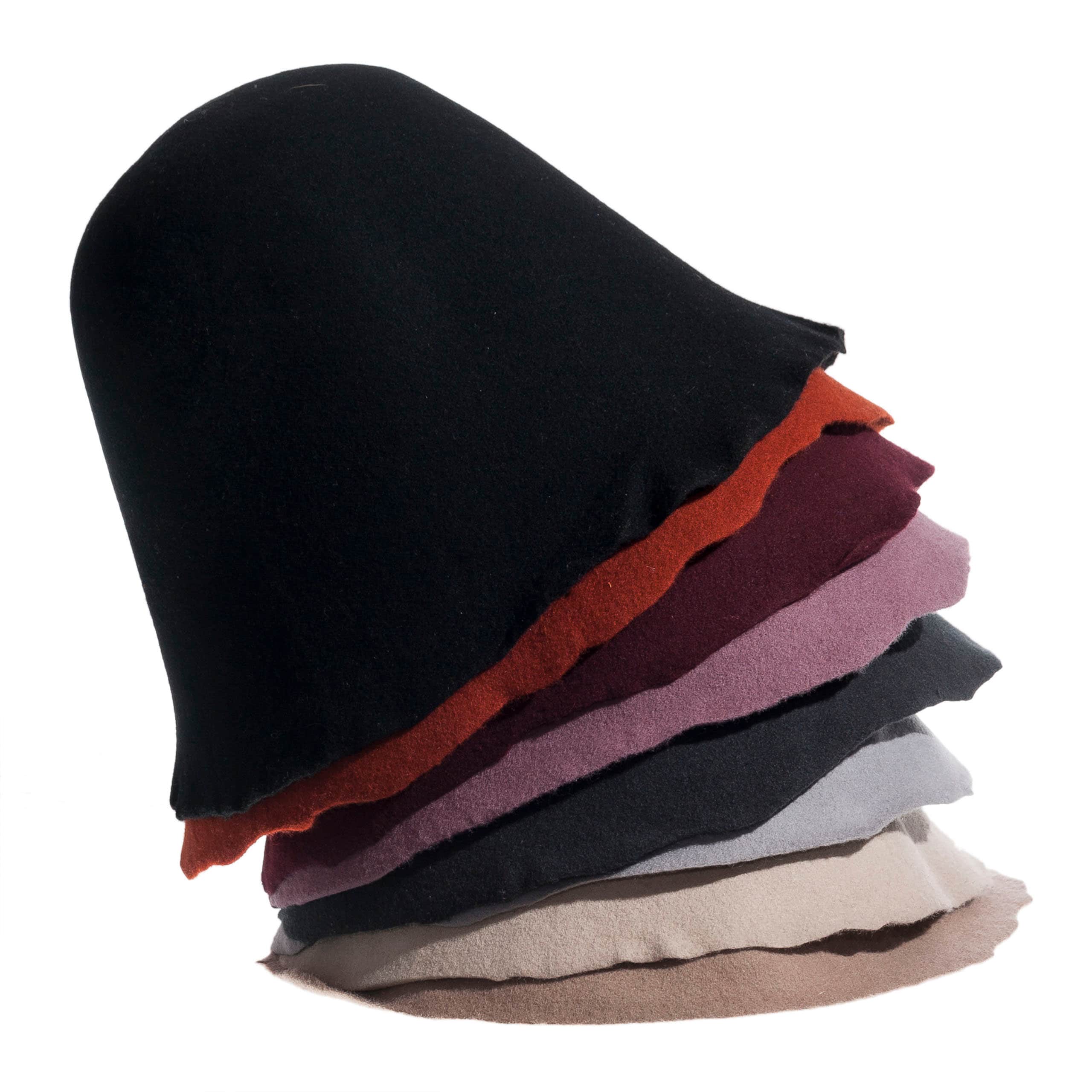 SET 8 PCS Hoods Wool Felt Body Millinery Semi-product Hat - Etsy