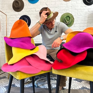 BLACK Capeline Wool Felt Semi-capeline Millinery Hat - Etsy