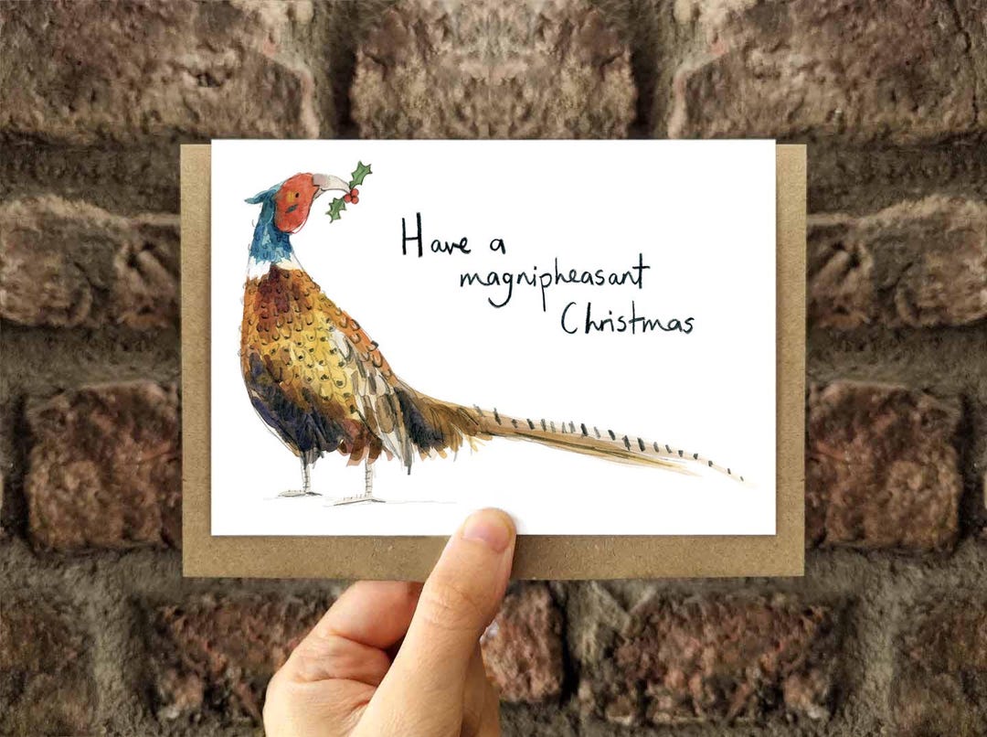 Have a Magnipheasant Christmas- Pheasant Christmas Card - Etsy UK