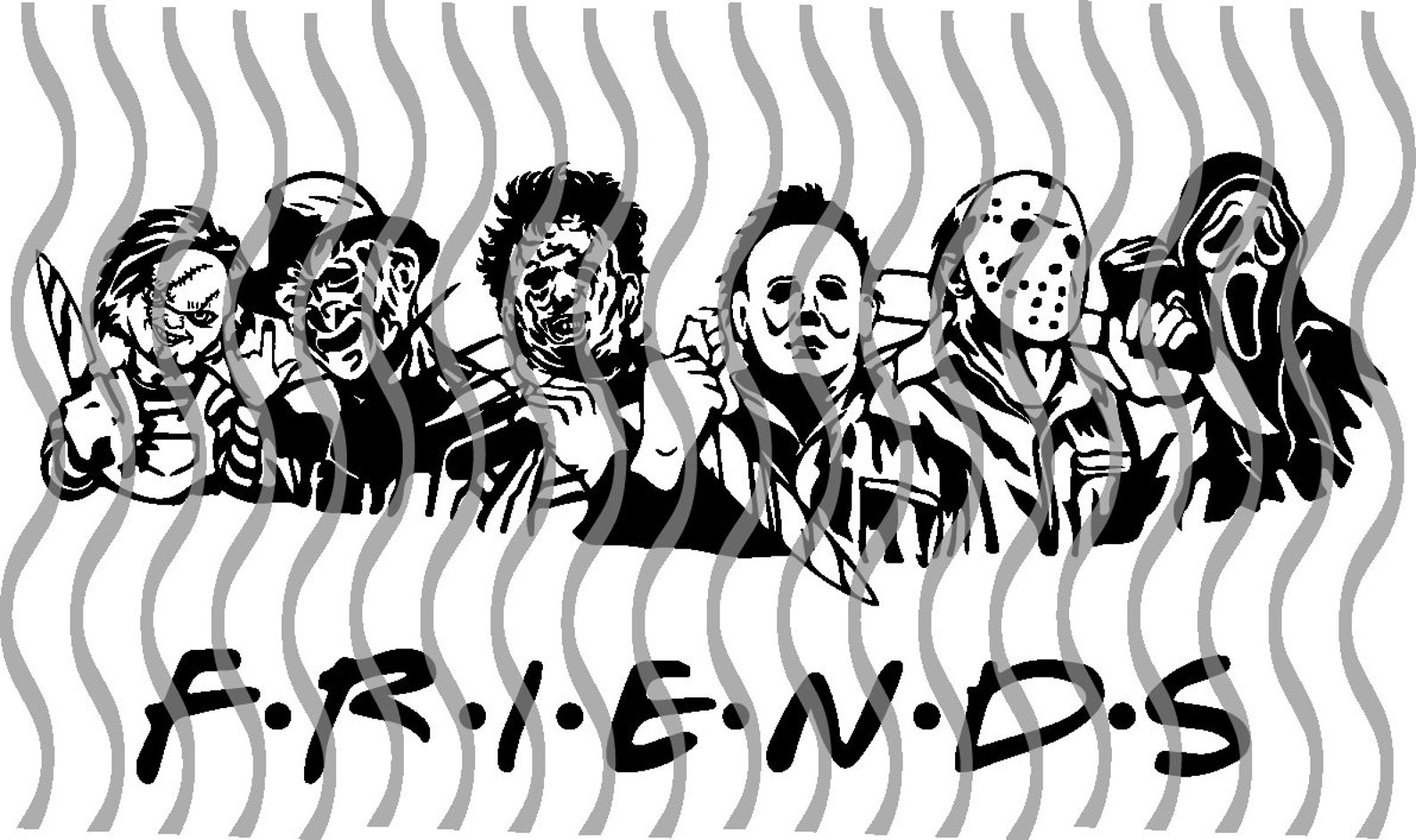 Horror Friends SVG PNG File - Etsy