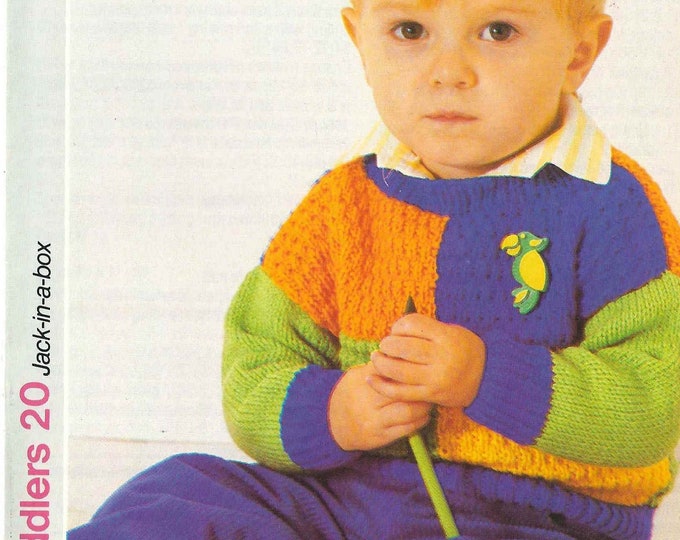 80s Knitting Patterns for Kids Textured Pullover: Sweaters for Boys and ...