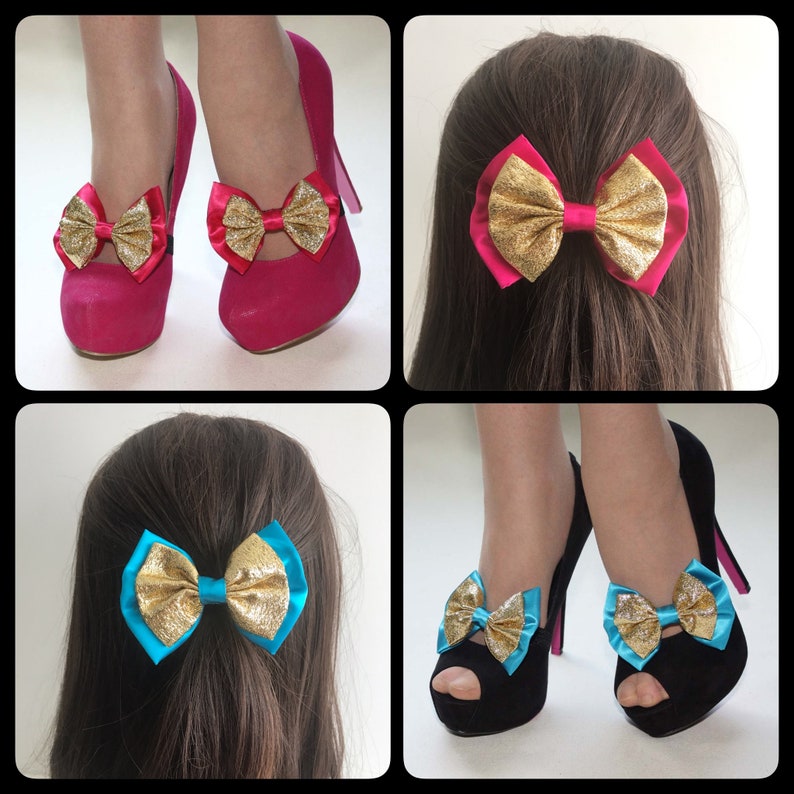 Pair of Hair or Shoe Bow Bands for High Heel Shoes bows Only - Etsy
