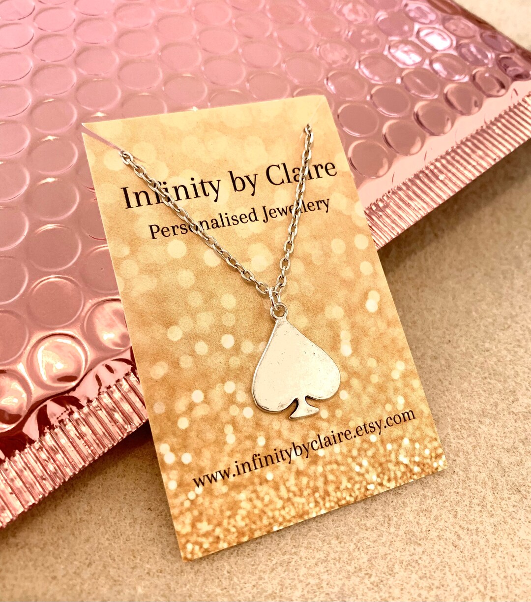 Queen of Spades Necklace, Spades Necklace, Ace of Spades Necklace ...
