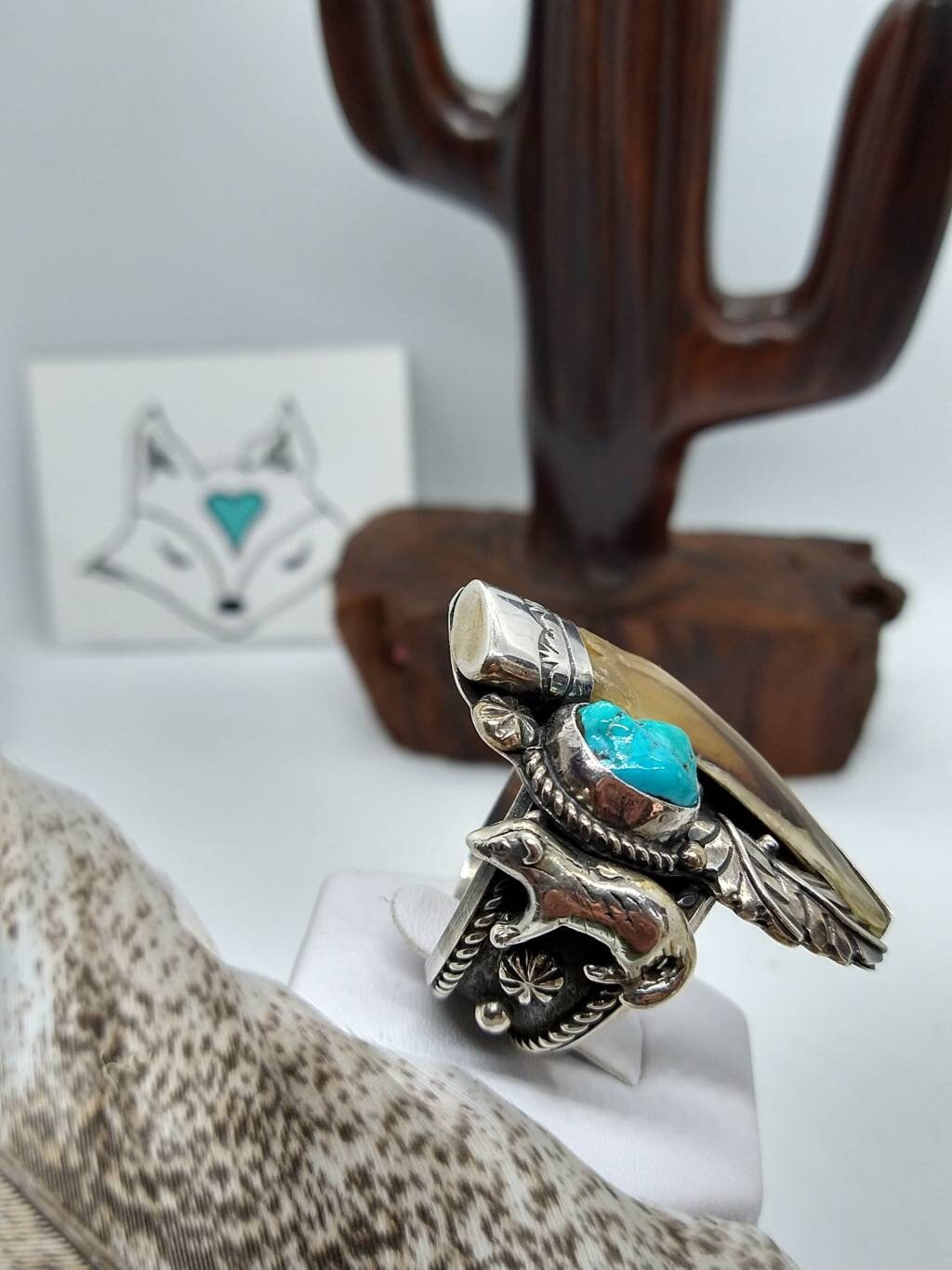 Big Boy Heavy Brenda Jimenez Native Sterling Silver Badger | Etsy