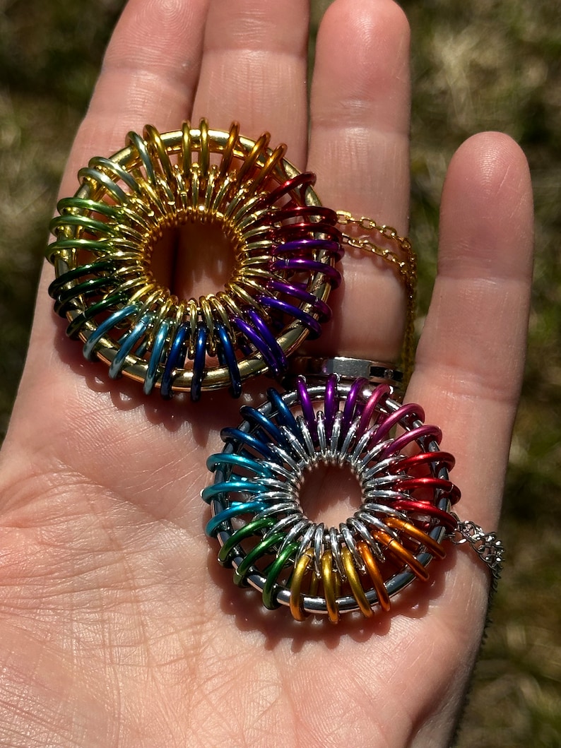 Total Golden Eclipse Chainmail Pendant - Etsy