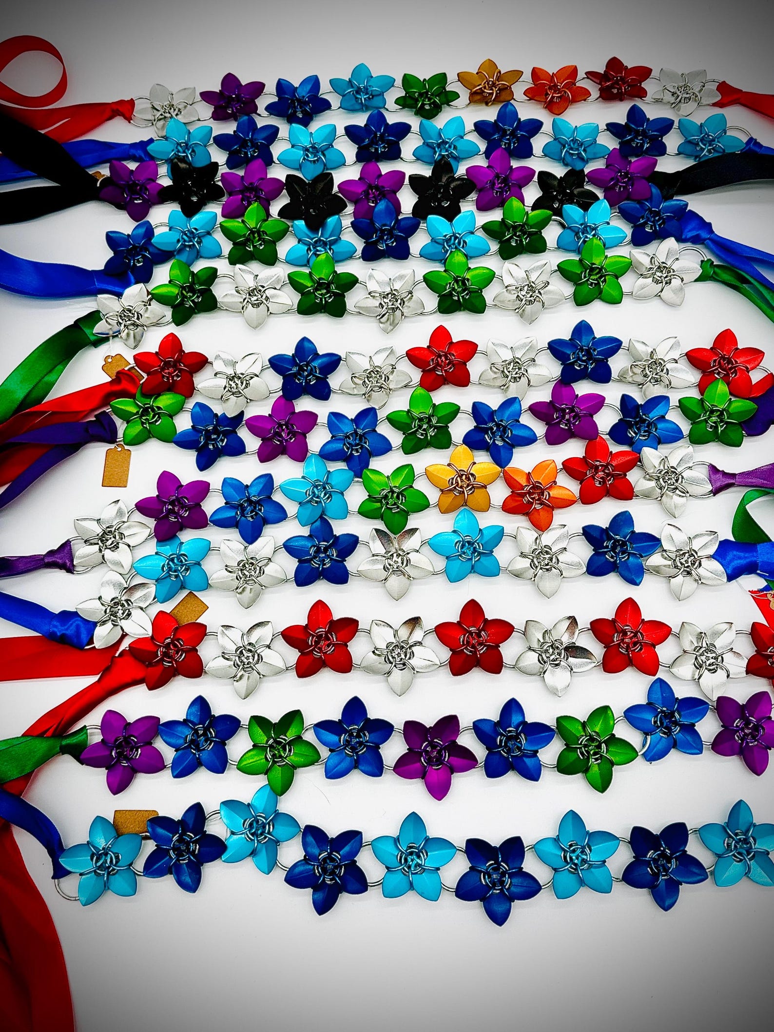 Premium 9 Flower Scalemail Headpiece - Etsy