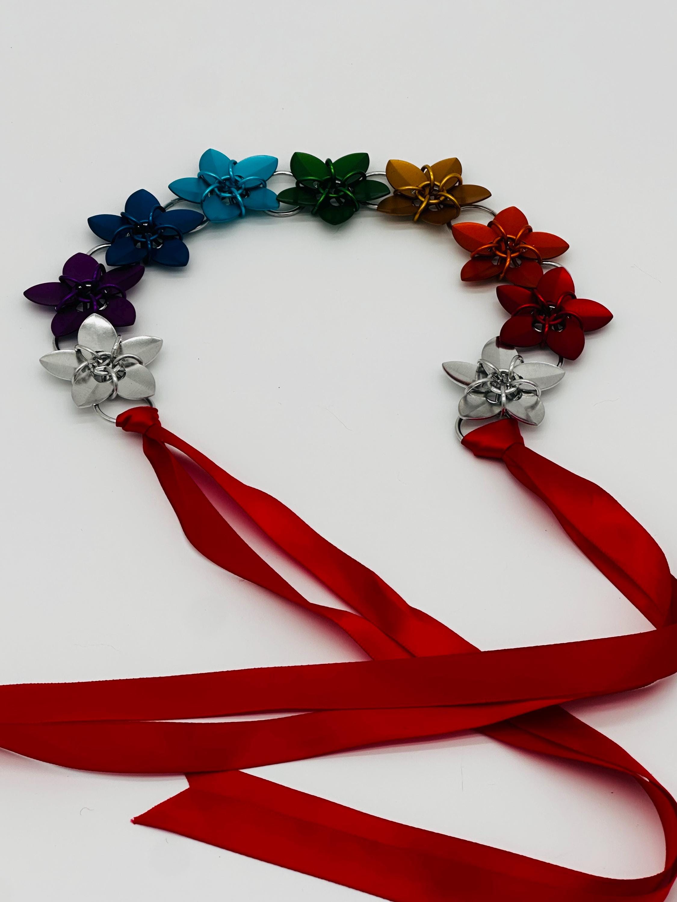 Premium 9 Flower Scalemail Headpiece - Etsy