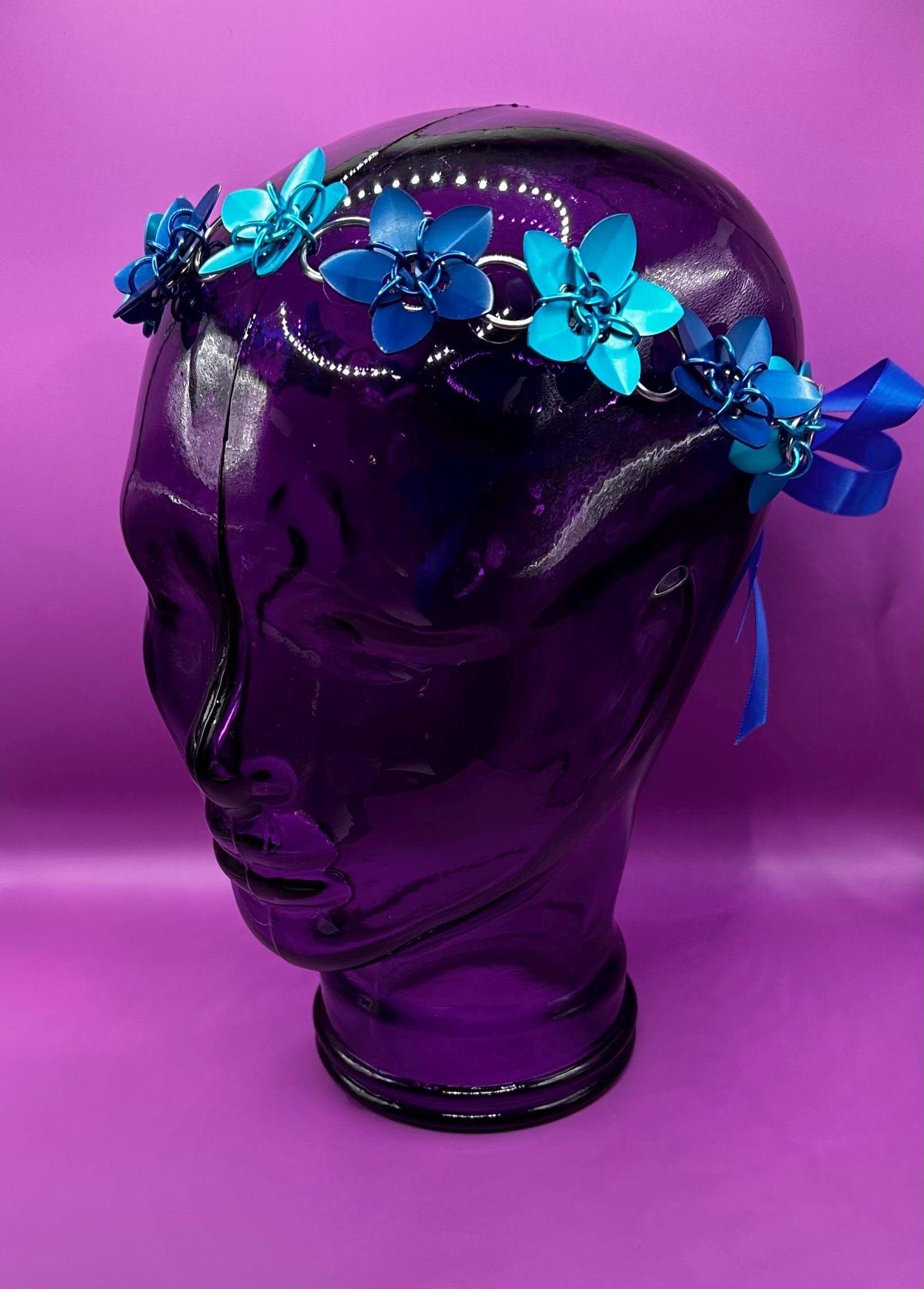 Premium 9 Flower Scalemail Headpiece - Etsy