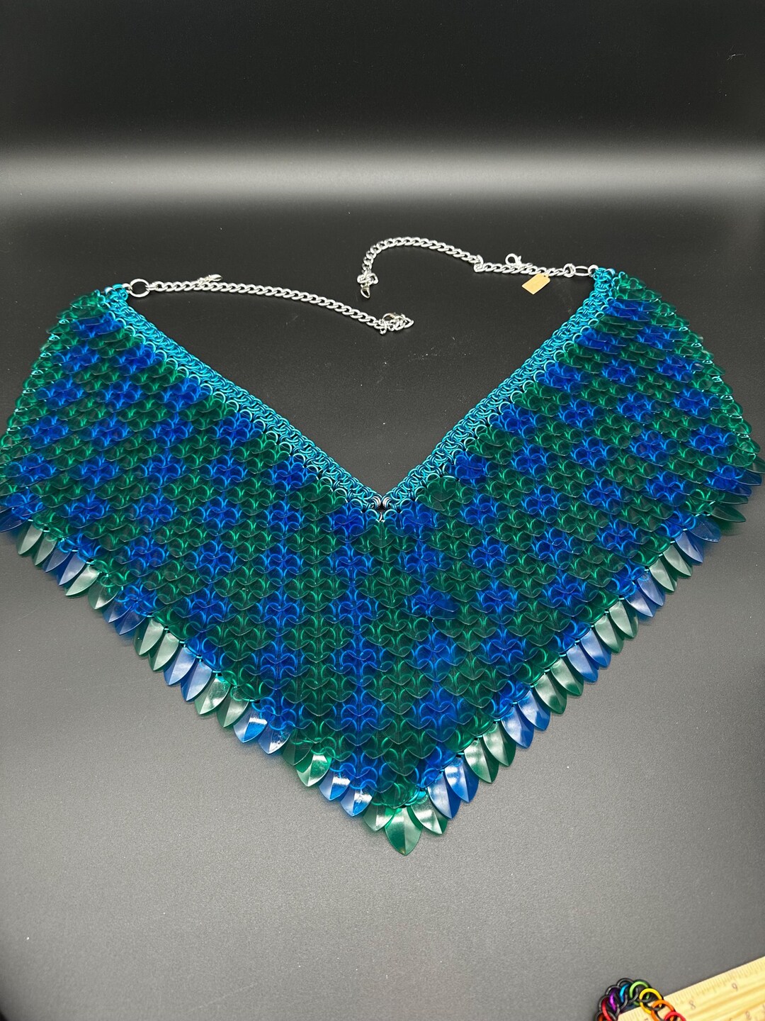 The Shimmering Ocean Scalemail Cloak/shoulder Drape - Etsy