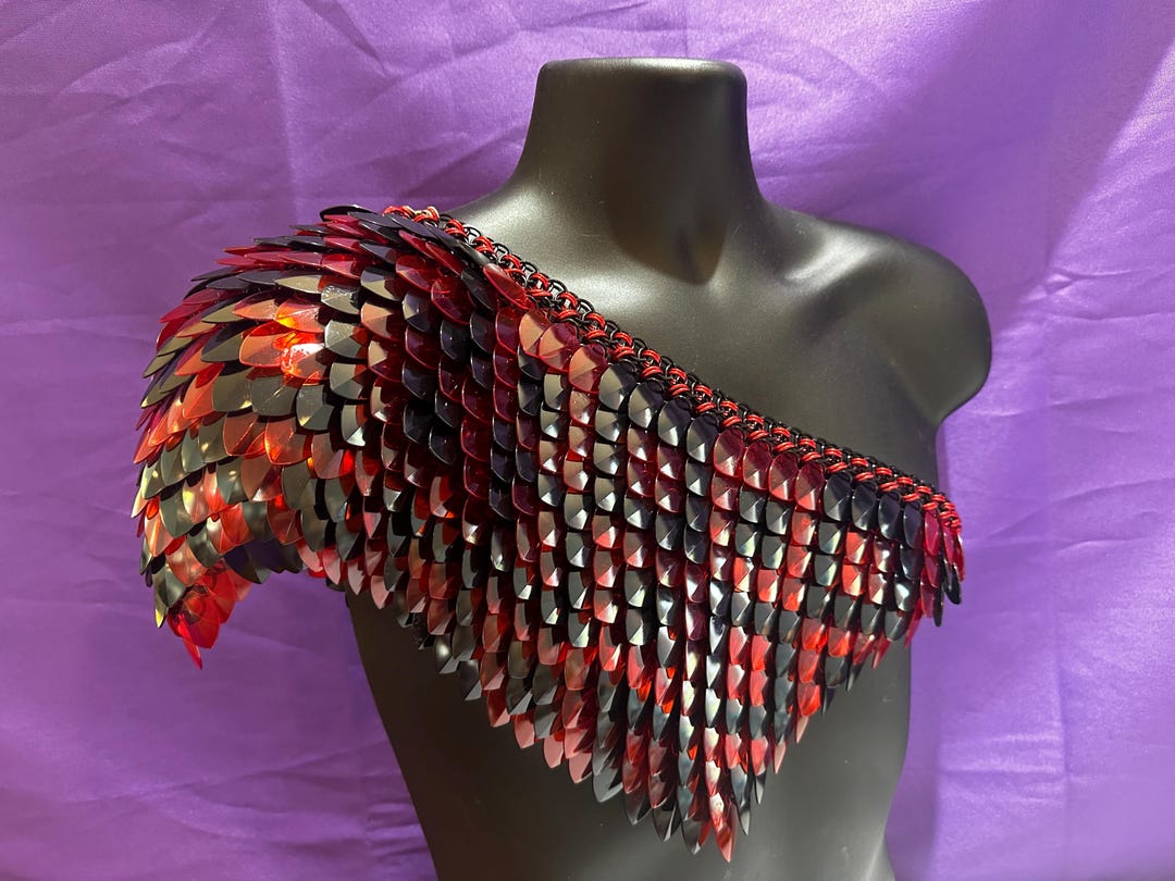 The Inferno Scalemail Cloak/shoulder Drape - Etsy