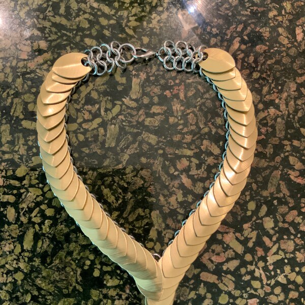 Scale Mail Necklace - Etsy