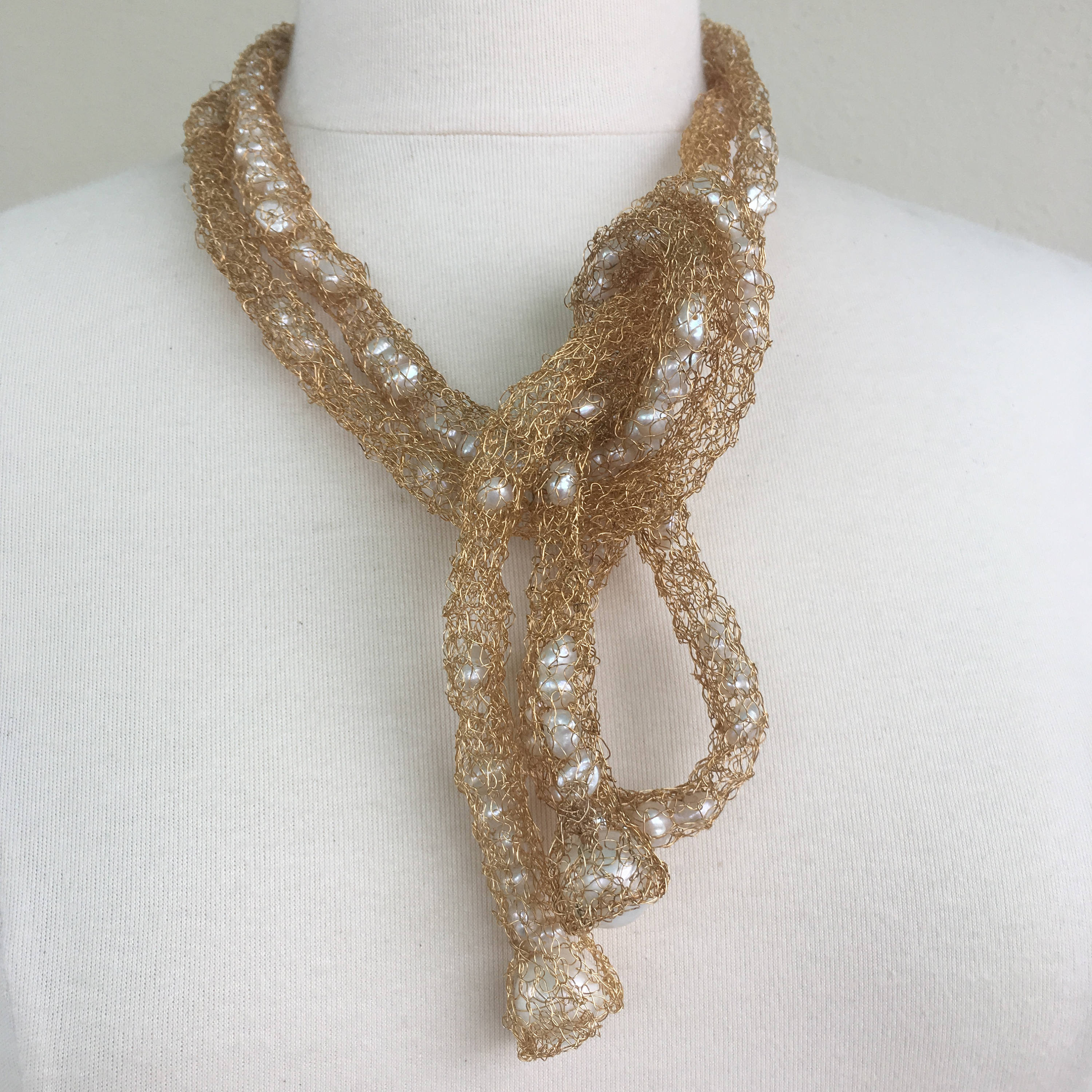 Pearl Mesh Lariat - Etsy