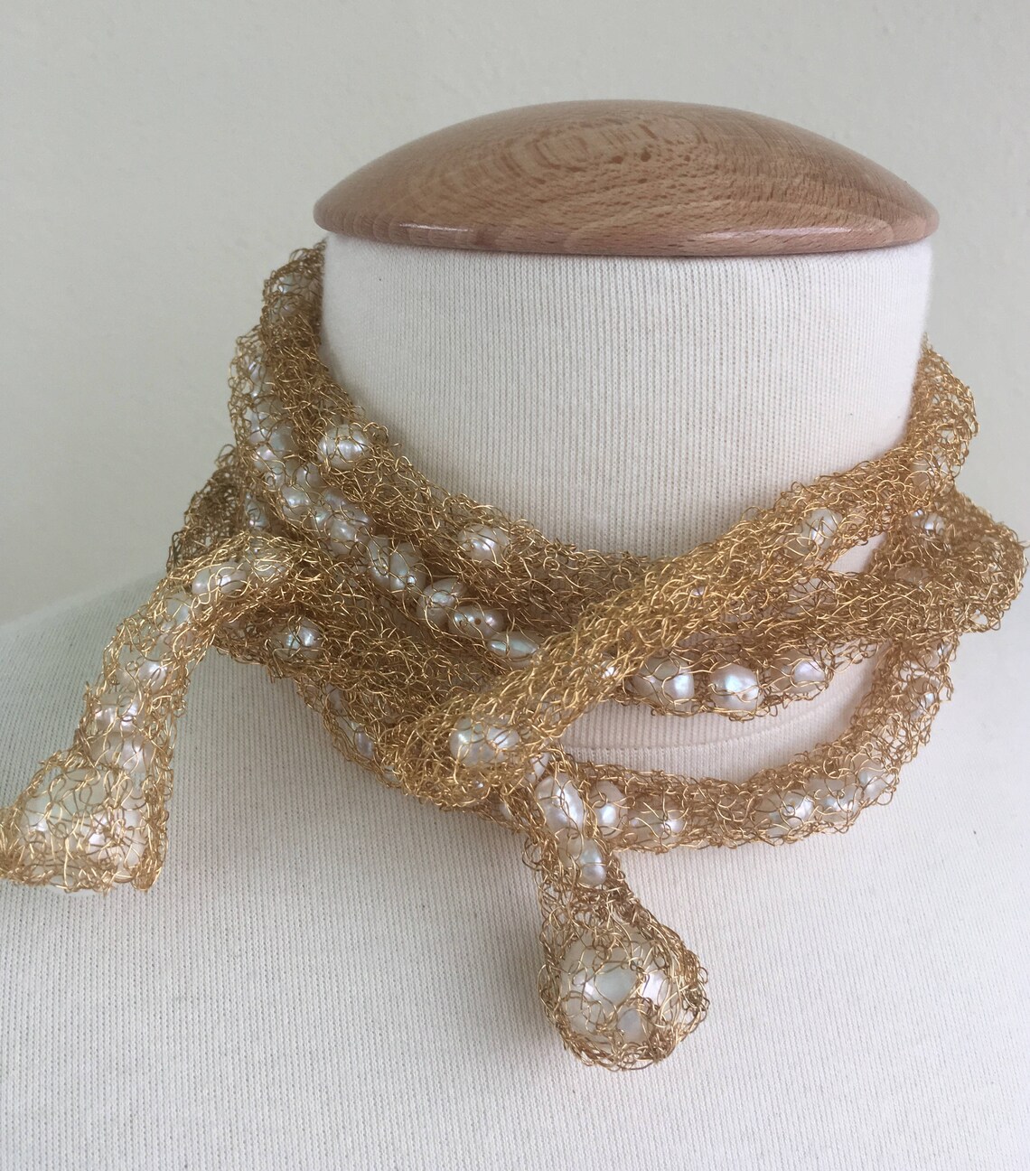 Pearl Mesh Lariat - Etsy