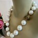 Pearl African Necklace, 20 Mm Shell Pearls Hand Knotted in Red Silk ...