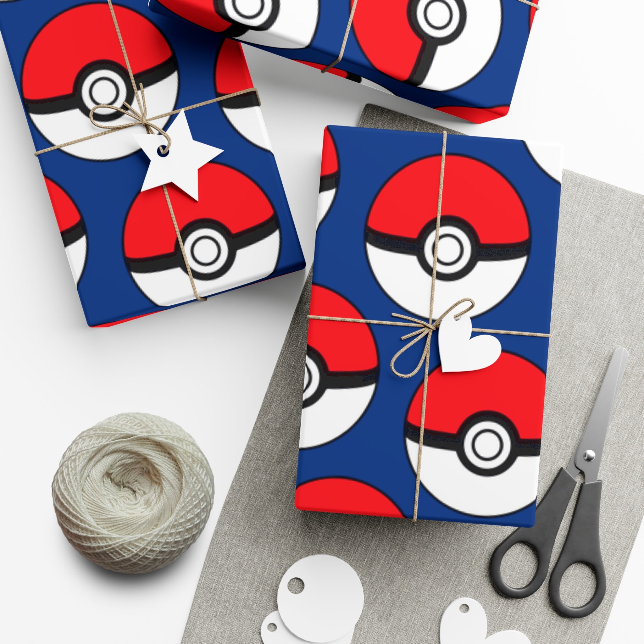 Pokemon Pokeball Wrapping Paper for Holidays or Birthday - Etsy