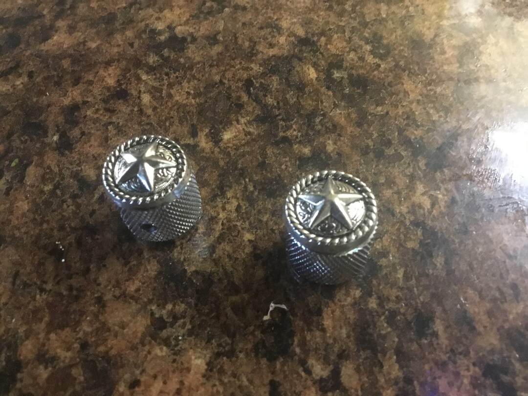 Guitar Knob Knurled Side With Star. - Etsy
